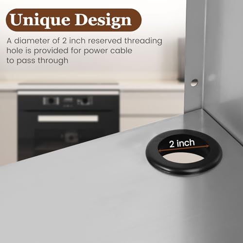 Snapklik.com : Stainless Steel Microwave Shelf 320lbs, 18 X 24 ...