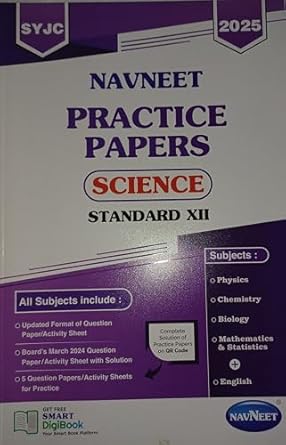 Navneet Practice Paper for Std XII Science 2025 HSC Maharashtra State ...