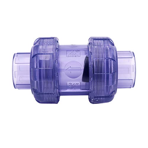 Check Valves 3/4 inch, UPVC True Union Swing Check Valves 3/4’’, Clear ...