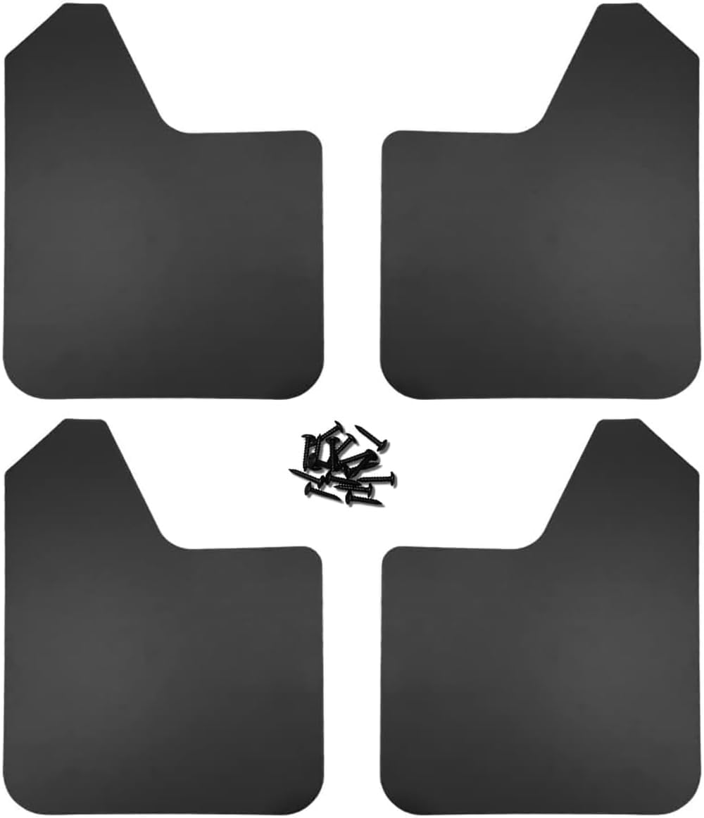 Amazon.com: Universal Basic Mud Flaps Set Black Car Mudguard Splash ...