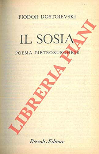 Amazon.com: Il sosia. Poema pietroburghese.: DOSTOIEVSKI Fiodor -: Books
