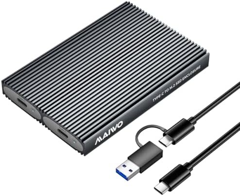 Amazon.com: MAIWO Dual Bay M.2 NVMe SSD Enclosure, USB3.1 GEN2 10Gbps ...