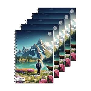 PW Single Subject Spiral Notebook | Set of 5 | 140 Pages | Ruled ...