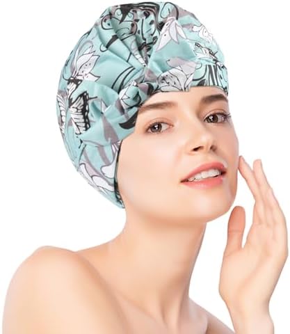 Amazon.com : Luvruitaky Shower Cap Luxury Shower Caps for Women ...