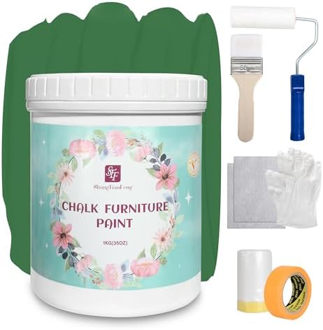 Sage Green Chalk Paint Furniture Paint Refinish Kit, Waterproof Kitchen ...