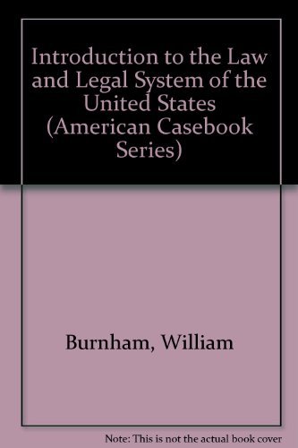 Amazon.com: Introduction to the Law and Legal System of the United ...