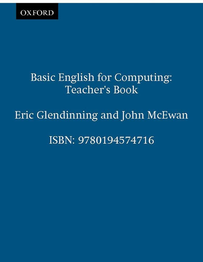 Basic English for Computing: Glendinning, Eric, McEwan, John ...