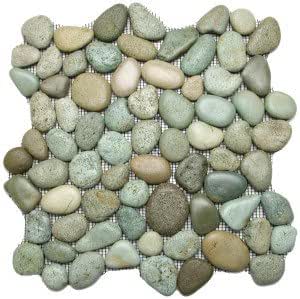 Glazed Sea Green Pebble Tile - Ceramic Tiles - Amazon.com