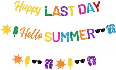 Amazon.com: School's Out for Summer Banner Summer Party Decorations End ...