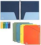 Amazon.com : Blue Lake ECOLIFE 3 Ring Binder 1 Inch with Interior ...