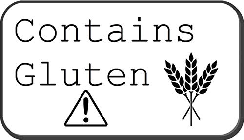 Buy 100 x Contains Gluten Warning Stickers Food y Labels Contains ...