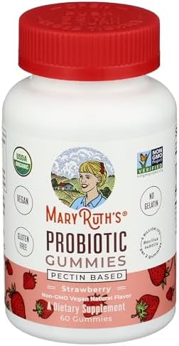 Amazon.com: Mary Ruth's Organic Strawberry Probiotic Gummies, 60 CT ...