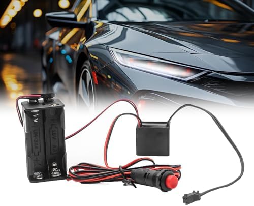 Amazon.com: uxcell Red Black Cable EL Wire Neon Glow Strip Light Driver ...