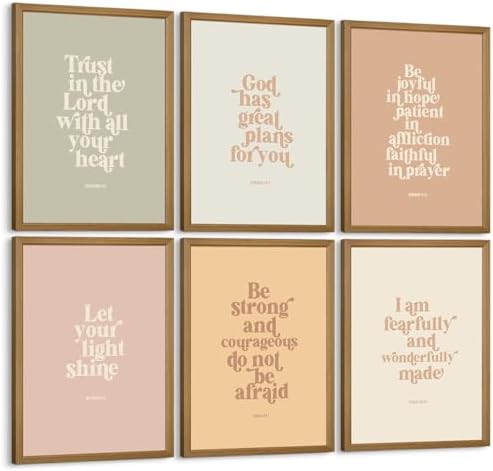 Amazon.com: Bible Verse Wall Art Decor Kids Christian Canvas Pictures ...