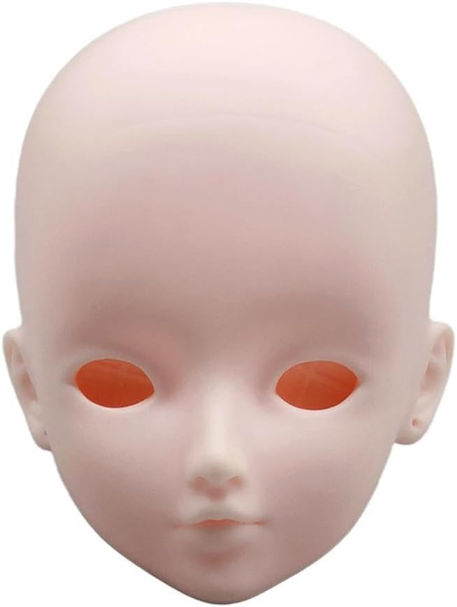 Amazon.com: Generic BJD Doll Head without Eyes Blank Figure DIY ...