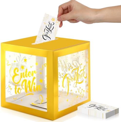 Amazon.com : Spiareal Enter to Win Donation Box with Raffle Tickets ...