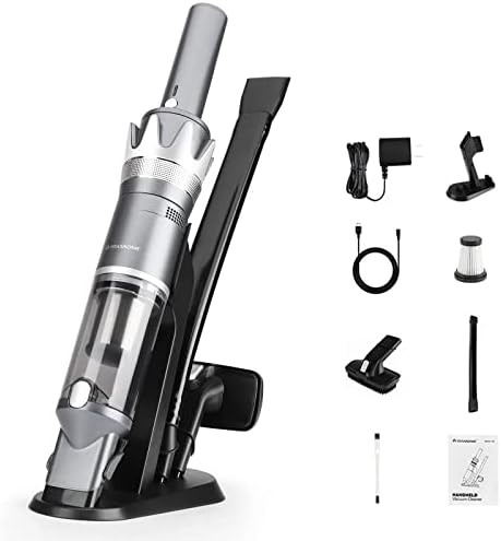 Amazon.com - Ruvio PRO Cordless Hand Vacuum 17” Portable Vacuum Cleaner ...