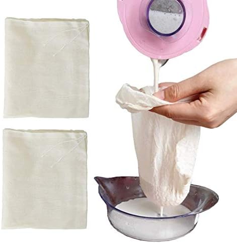 Therpin Reusable Cotton Muslin Straining Bag Fine Mesh Food Strainer ...