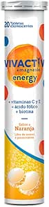 Amazon.com: Vivactiv Energy Orange | Magnesium + Vitamins C and E | 20 ...
