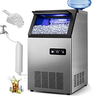 Amazon.com: Commercial Ice Maker Machine 120Lbs/24H with 35Lbs Ice ...