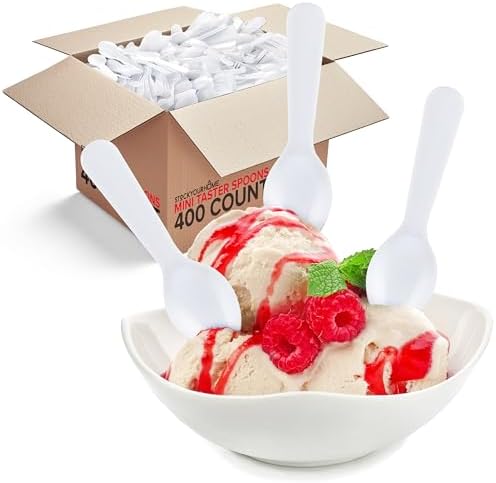 Amazon.com: 3" Mini Taster Spoons (White, 500) : Health & Household