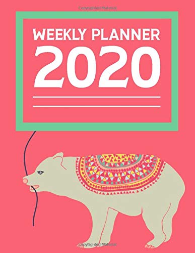 weekly planner 2020: 120 pages 2020 weekly planner calendar bear animals fan design to organize ...