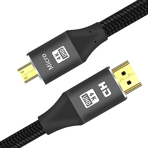 tunghey 4K Micro HDMI to HDMI Cable, Micro HDMI Male to HDMI Male Cable ...