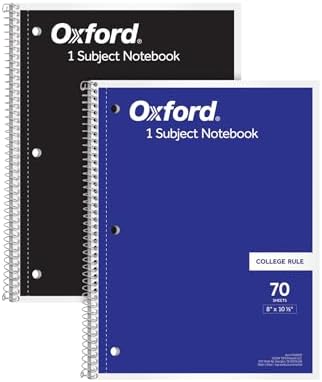 Amazon.com : College Ruled Spiral Notebooks Bulk 1-Subject Notebook ...