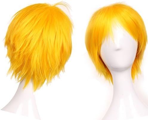Amazon.com: TESSHAIR Short Black Cosplay Wig Men Male Anime Wigs ...