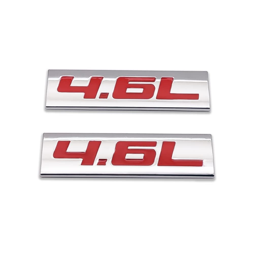 Amazon.com: AxleZx 2X Chrome Metal 4.6L Logo Car Emblem Premium 3D 4.6 ...