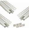 3.3ft Drywall Aluminum LED Channel 3-Pack, Inside Corner Profile, 9/20 ...