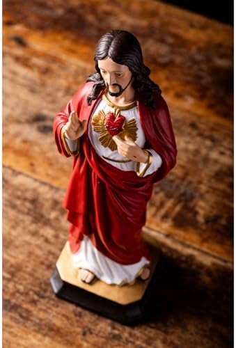 Amazon.com: Sacred Heart of Jesus Statue 12 Inch - Resin Catholic ...