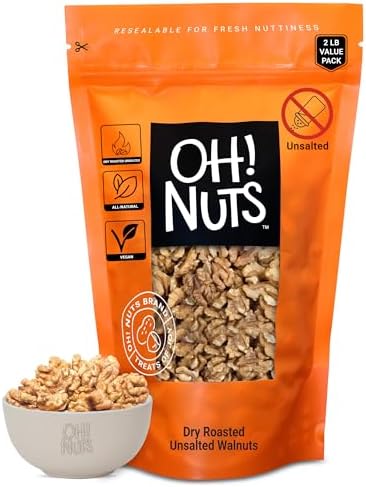 Amazon.com : Oh! Nuts Walnuts - Dry Roasted Unsalted - 2 lb - Packed in ...