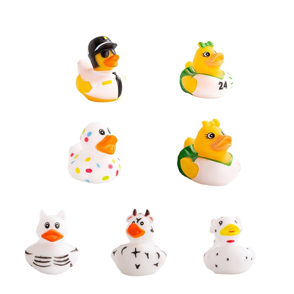 Amazon.com: Assortment Rubber Duckies in Bulks Floater Duck Bath Toys ...