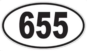 Amazon.com - Number 655 Oval Sticker