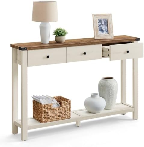 Amazon.com: VASAGLE LIRY Collection - Console Table with 3 Drawers and ...