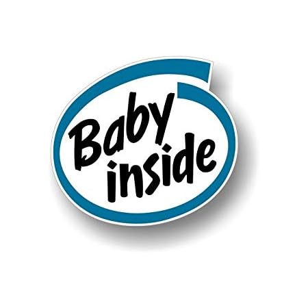 Amazon.com - Baby Inside Baby On Board (Blue) 5" Vinyl Decal Intel ...