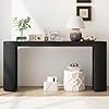 Amazon.com: Modern Curved Console Table 59.2-Inch Fluted Entryway Sofa ...