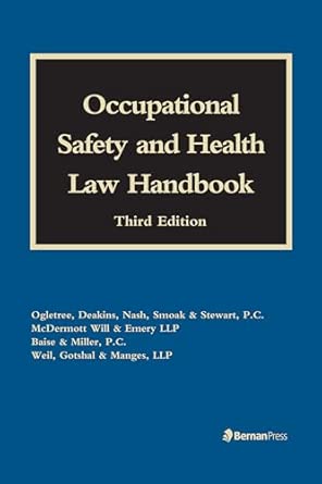 Occupational Safety And Health Law Handbook Buy Online At Best Price