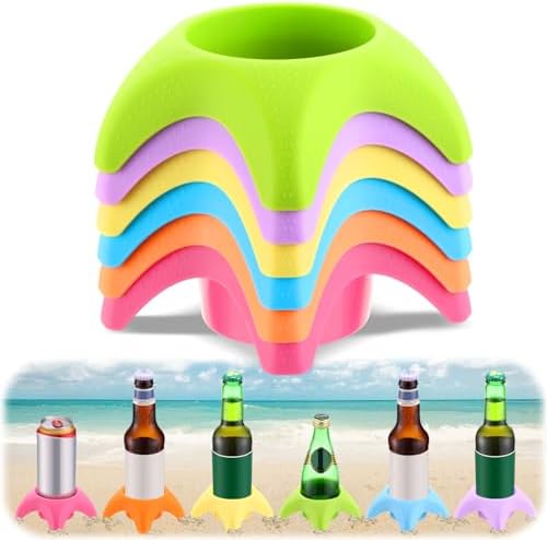 Amazon.com: Tiangrid 18 Pcs Beach Cup Holders Plastic Sand Cup Holder ...