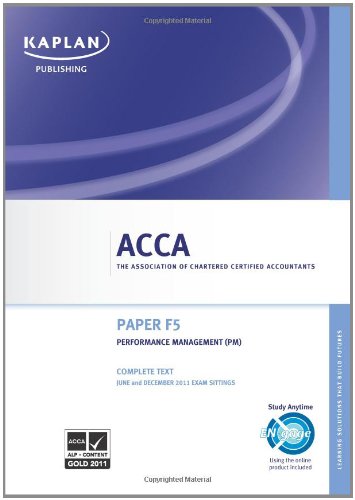 Buy ACCA F5 Performance Management Pm - Complete Text 2011 Book Online ...