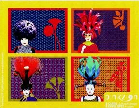 Pink Zion Artsy Girl Blank Greeting Cards (8 cards, 4 designs with ...