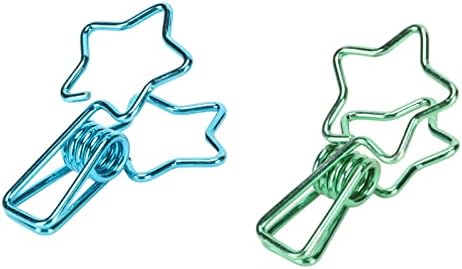 Amazon.com: 100pcs Binder Clips, Lovely Star Design Paper Binder Clips ...