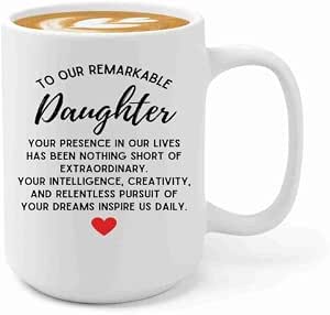 Amazon.com: Luxe Gifting Daughter Coffee Mug 15oz White -remarkable ...