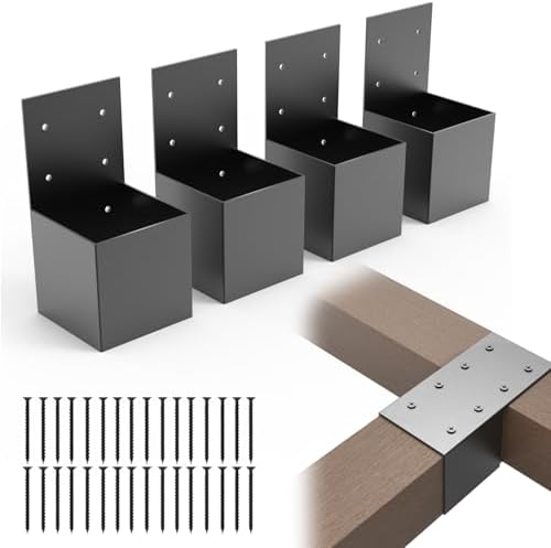 Pergola Bracket Kit (15° Slanted Roof) – Heavy-Duty Wall Mount For 4x4 ...