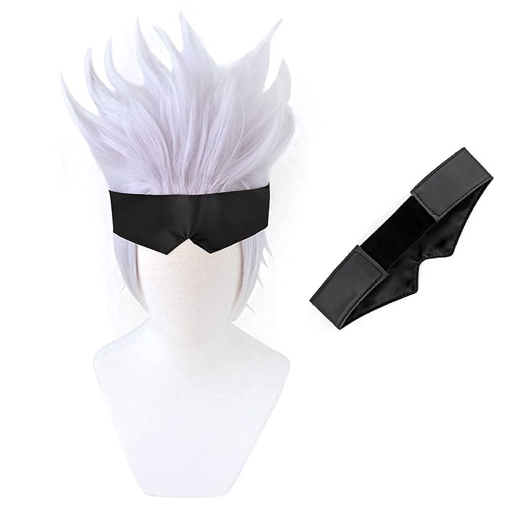 Buy DAZCOS Jujutsu Kaisen Gojo Satoru Cosplay Wig + Blindfold 2 Pieces ...