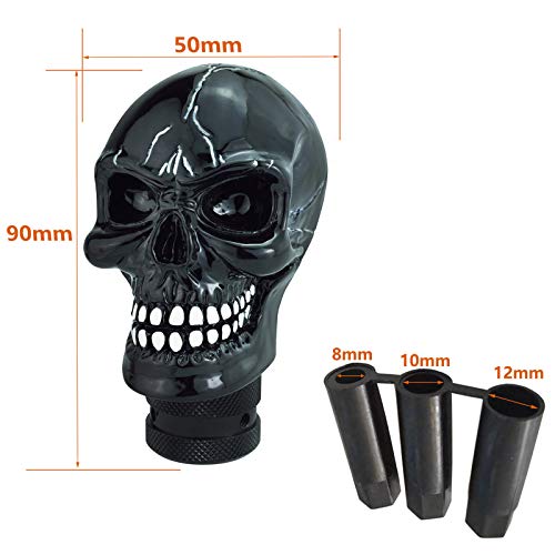 Snapklik.com : Lunsom Skull Gear Stick Shifter Knob, Resin Gear Shift ...