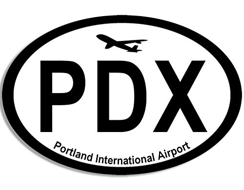 Amazon.com - Oval PDX Portland Airport Code Sticker (or Jet Fly air hub ...