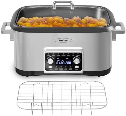 Amazon.com: MegaChef Deluxe 8 Quart 12-in-1 Programmable Multi Cooker ...