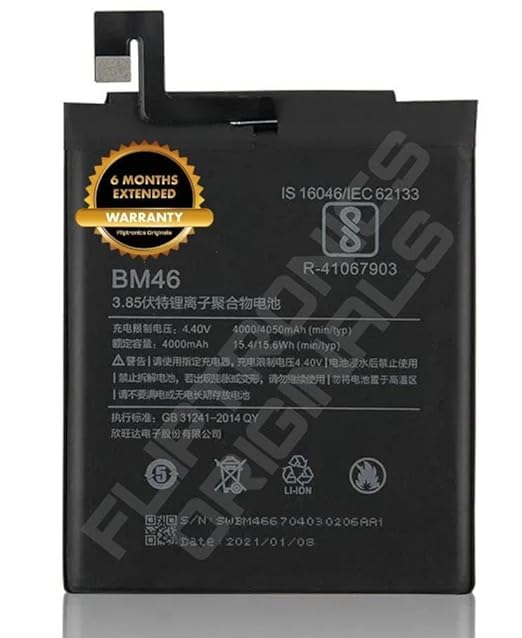 FLIPTRONICS ORIGINALS® BM46 Battery for Redmi Note 3/3 Pro 2015116 ...